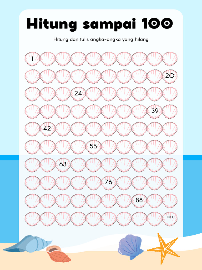 Mengisi Angka Hilang 1-100 | PDF