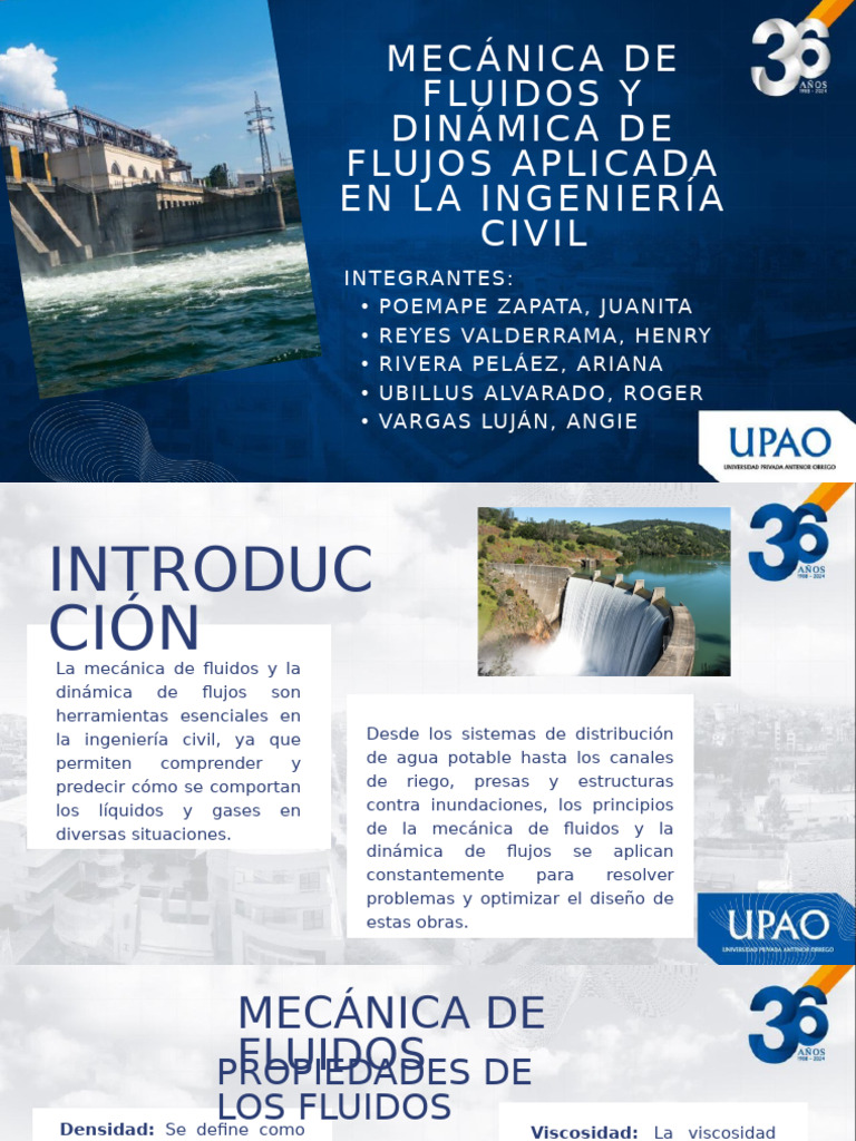Mecánica de Fluidos y Dinámica de Flujos Aplicada en La Ingeniería Civil | PDF | Numero Reynolds ...