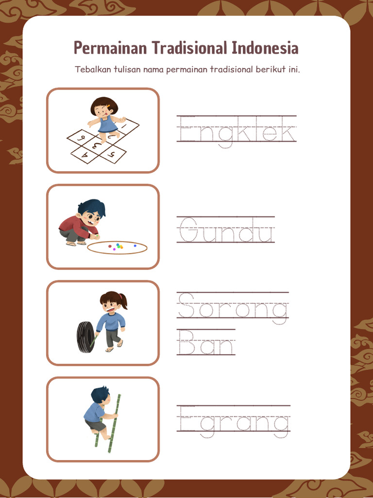 Permainan Tradisional Indonesia yang Populer | PDF