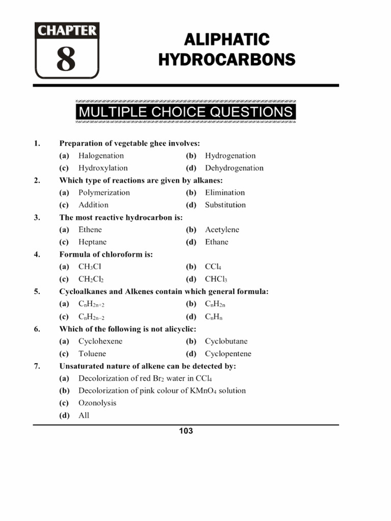 Chapter 8 Chemistry Notes 12th Class Mcqs | PDF