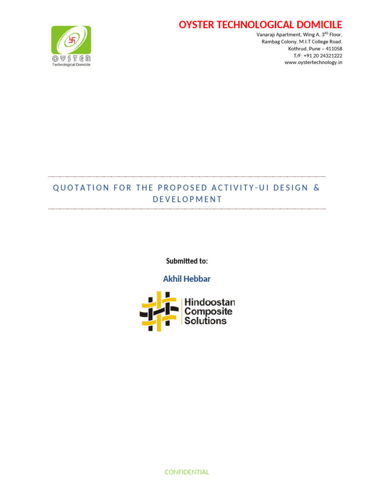 Proposal for Web Development_HCS | PDF | World Wide Web | Internet & Web