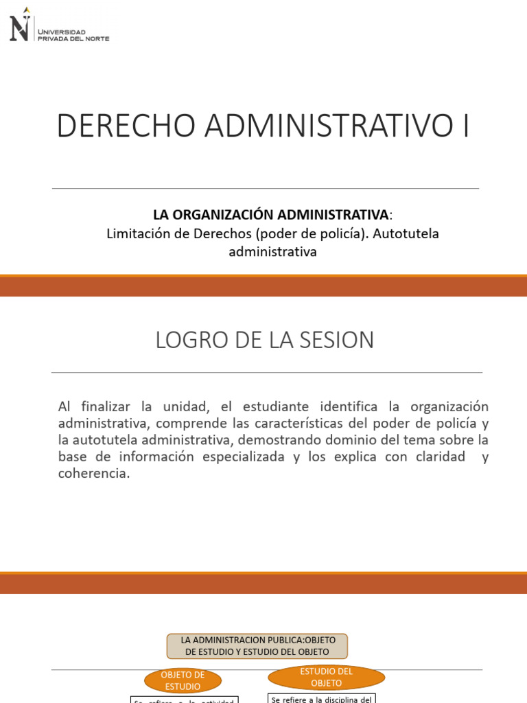 12 Semana Derecho Administrativo I ECHH 2024 I | PDF | Administración Pública | Policía