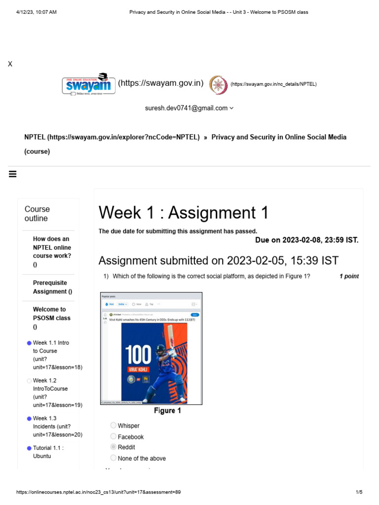 PSOSM-Week-1 - Welcome To PSOSM Class | PDF | Social Media | Popular Culture & Media Studies