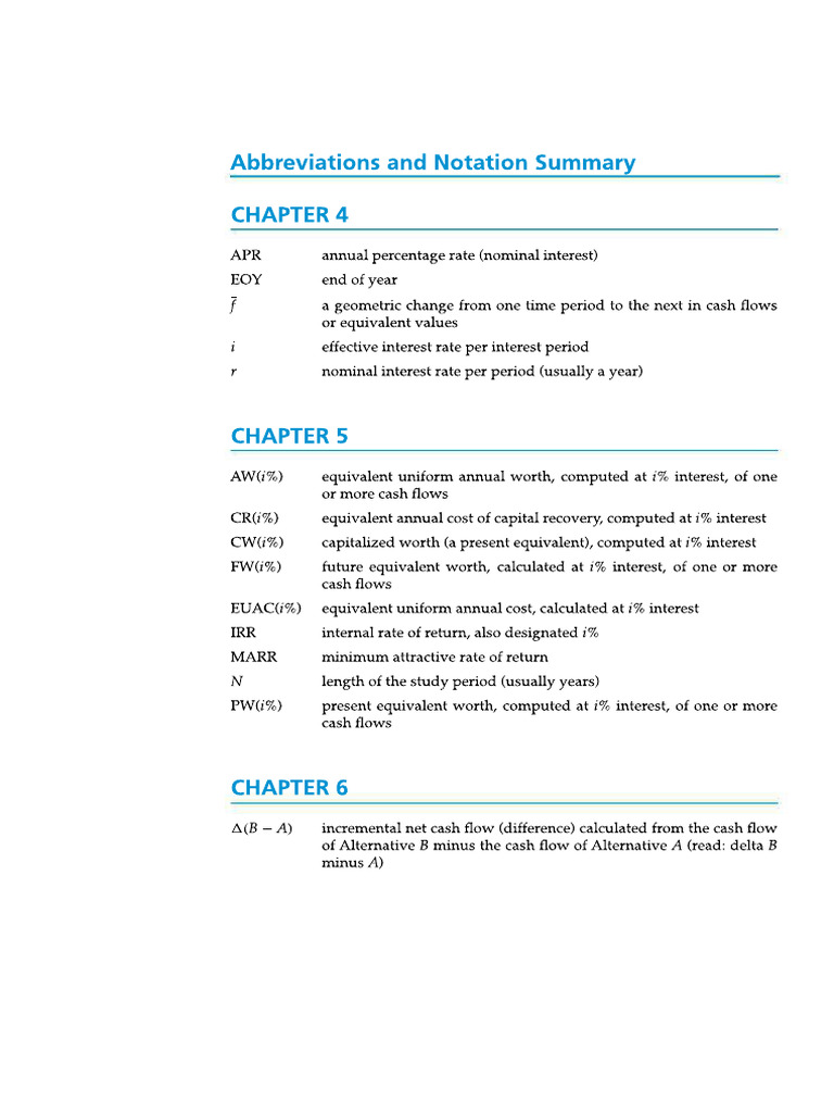 Abbreviation and Notation Summary | PDF