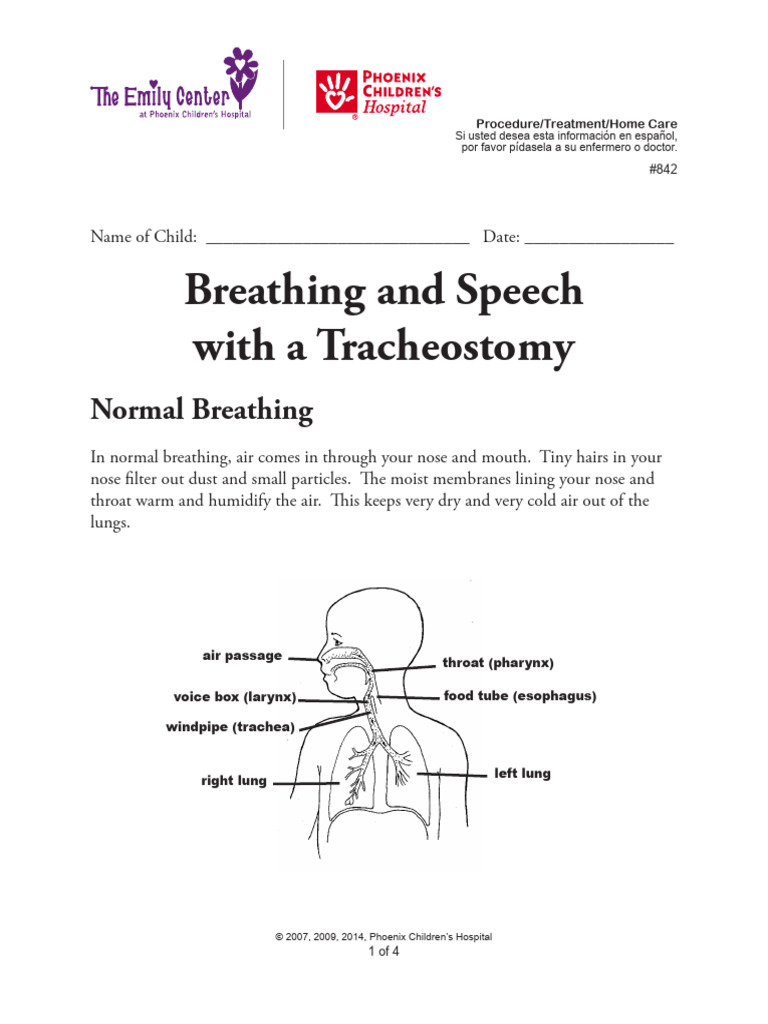 Tracheostomy Care and Speech Guide | PDF | Larynx | Respiratory System