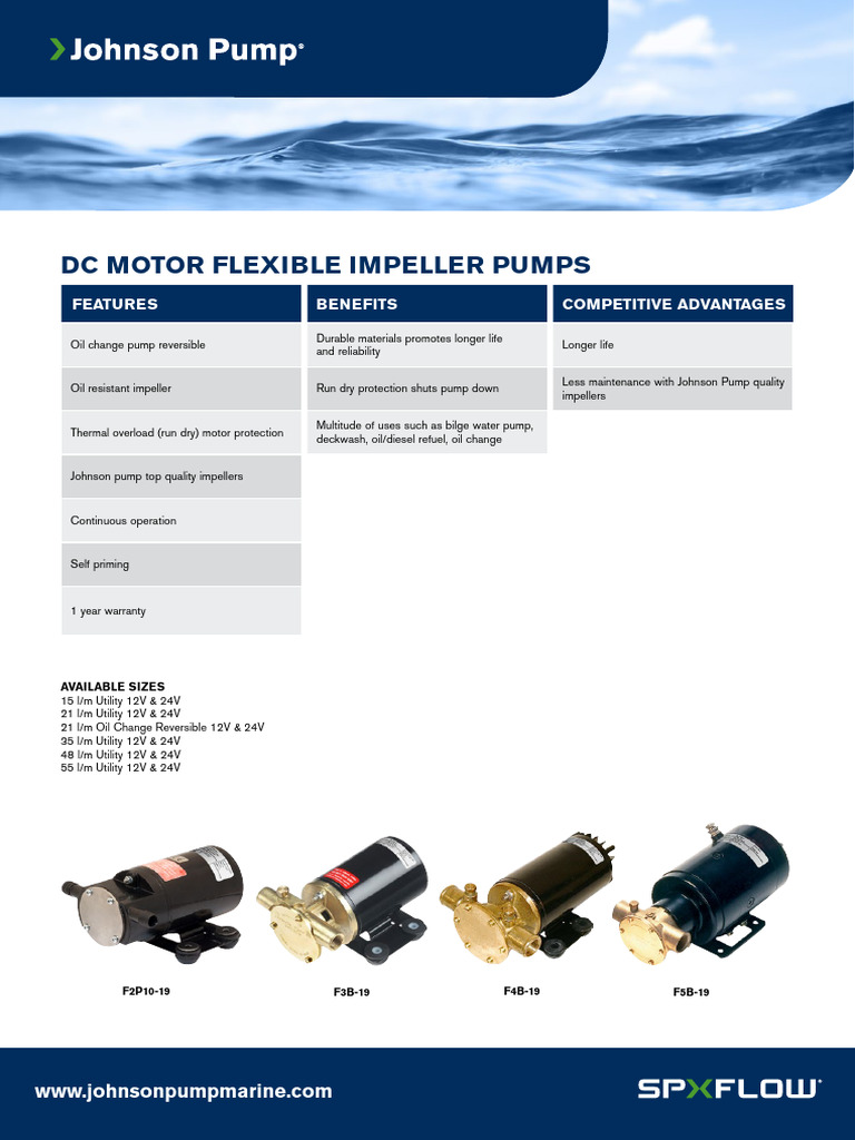 JPM DC Motor Flexible Impeller Pumps GB | PDF | Energy Technology ...