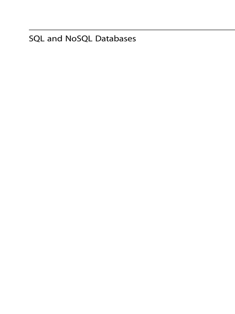Sql And Nosql Databases Pdf No Sql Databases 9037
