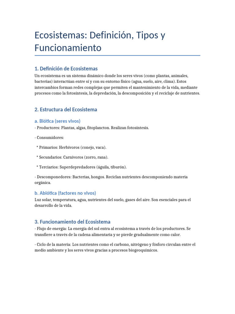 Ecosistemas Completo .1 | PDF | Ecosistema | Red alimentaria