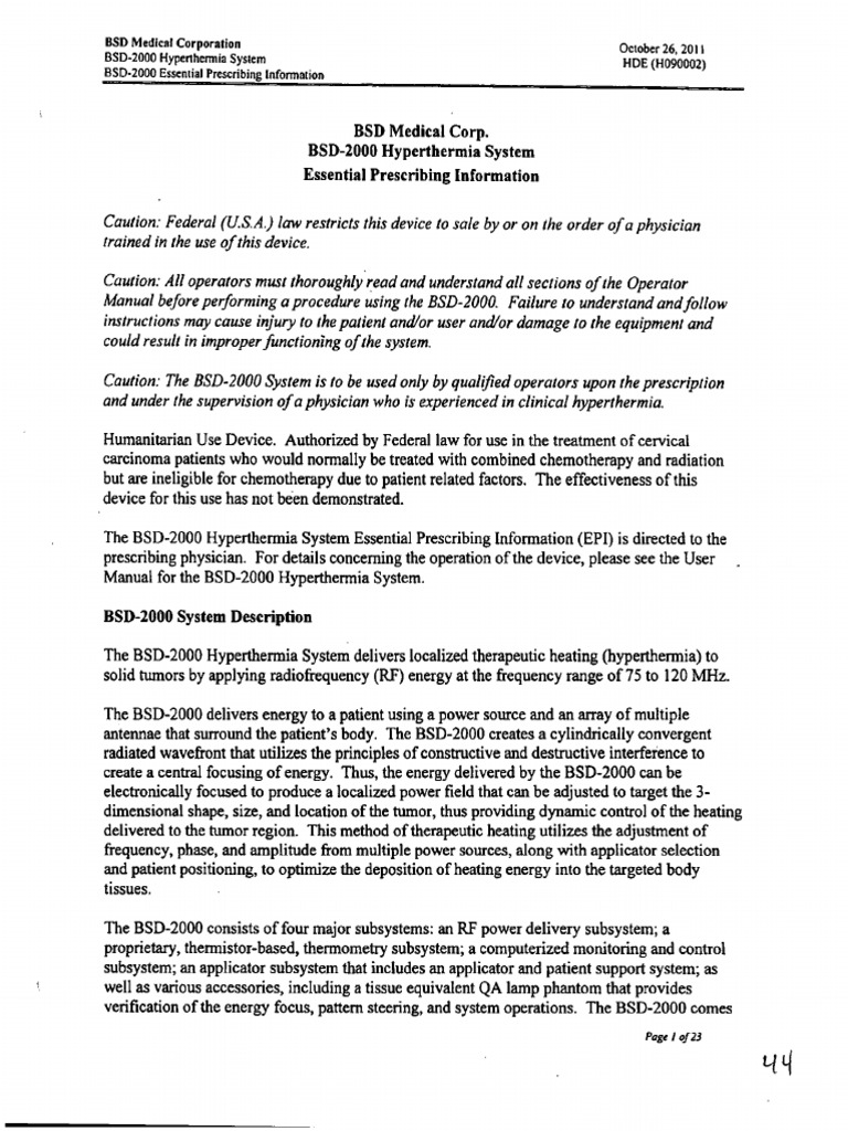 BSD2000 | PDF | Radiation Therapy | Blood Pressure