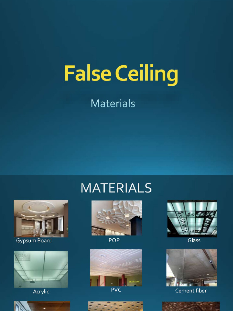 False Ceiling Materials PDF | PDF