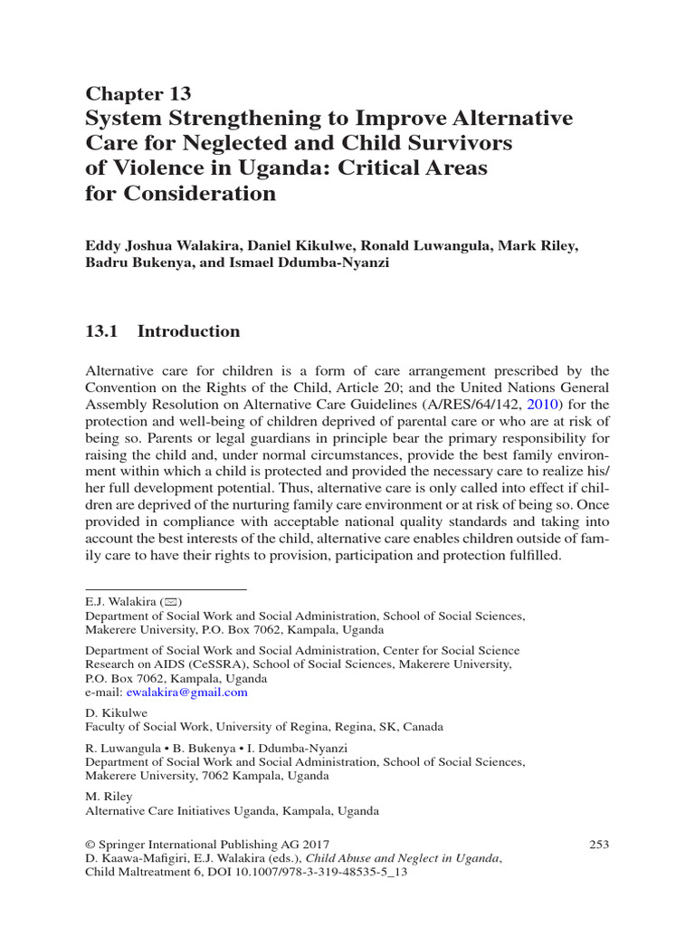 Reading 16 - Child - Abuse - and - Neglect - in - Uganda - (Chapter ...