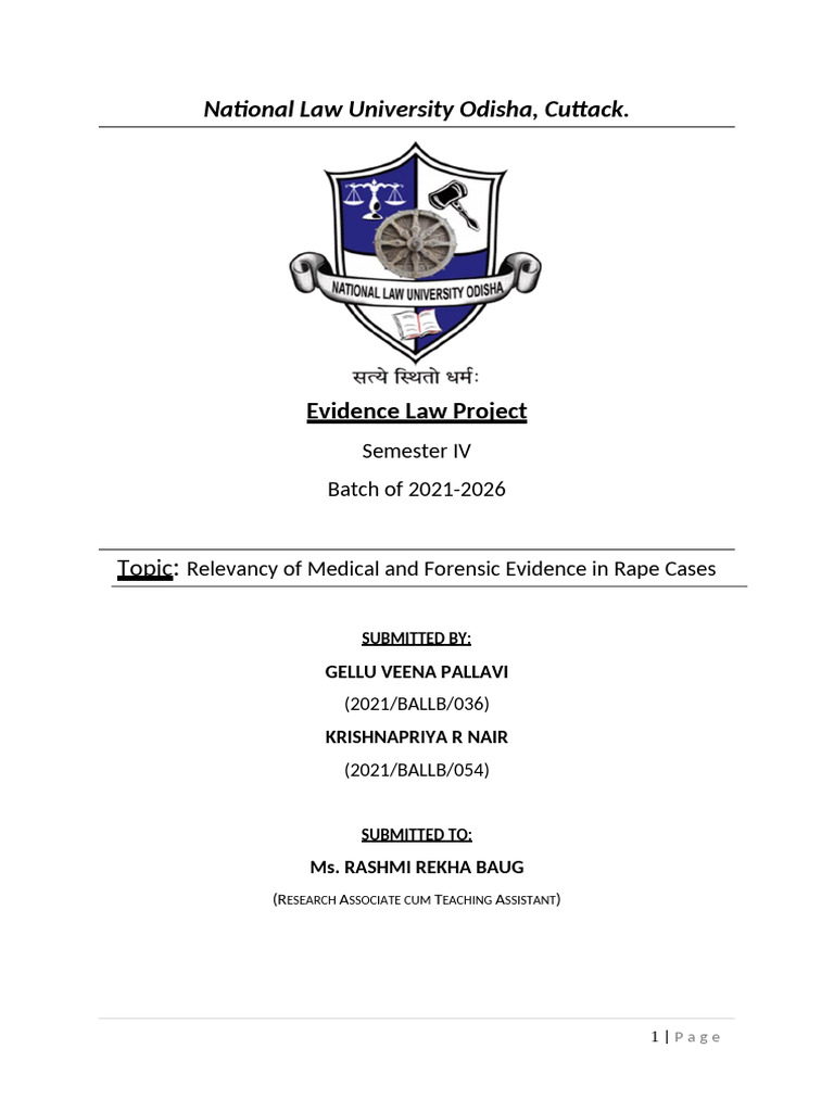 21ba036_21ba054_the role of medical and forensic evidence in medical ...