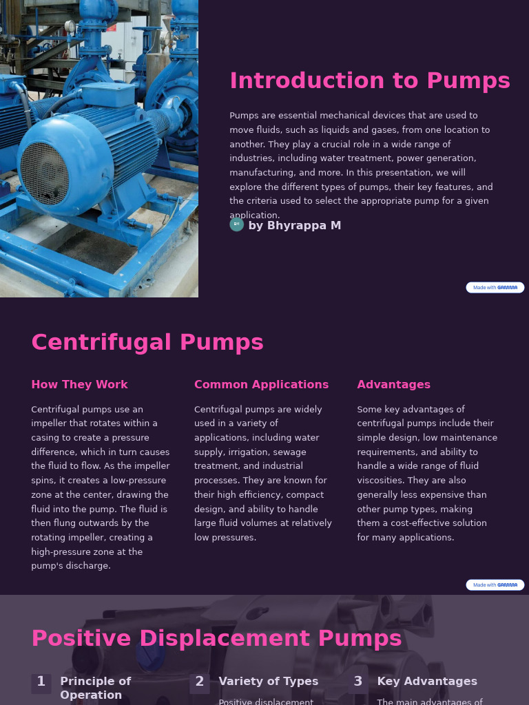 Overview of Pump Types and Selection | PDF | Pump | Energy Technology