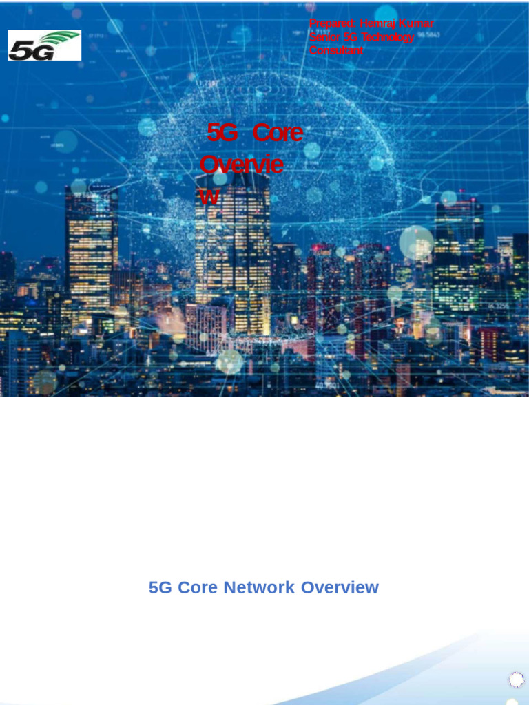 5gcoreoverview 211025035601 | PDF | Computer Network | Computer Science