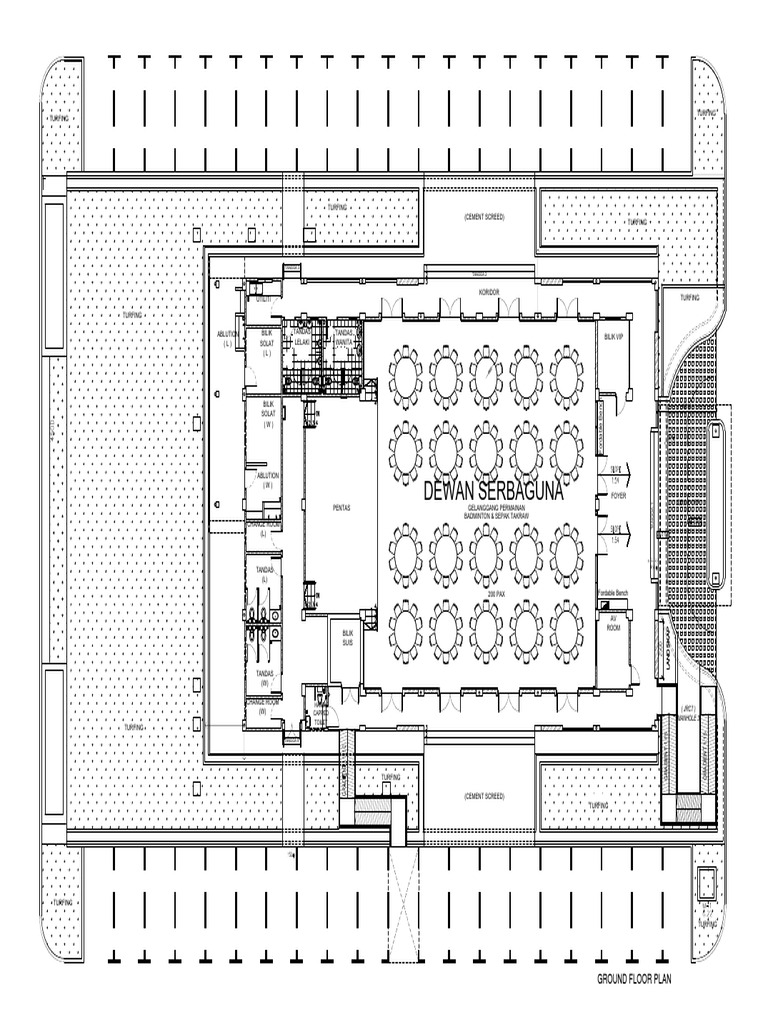Infra - Furniture Layout-Banquet Seating | PDF