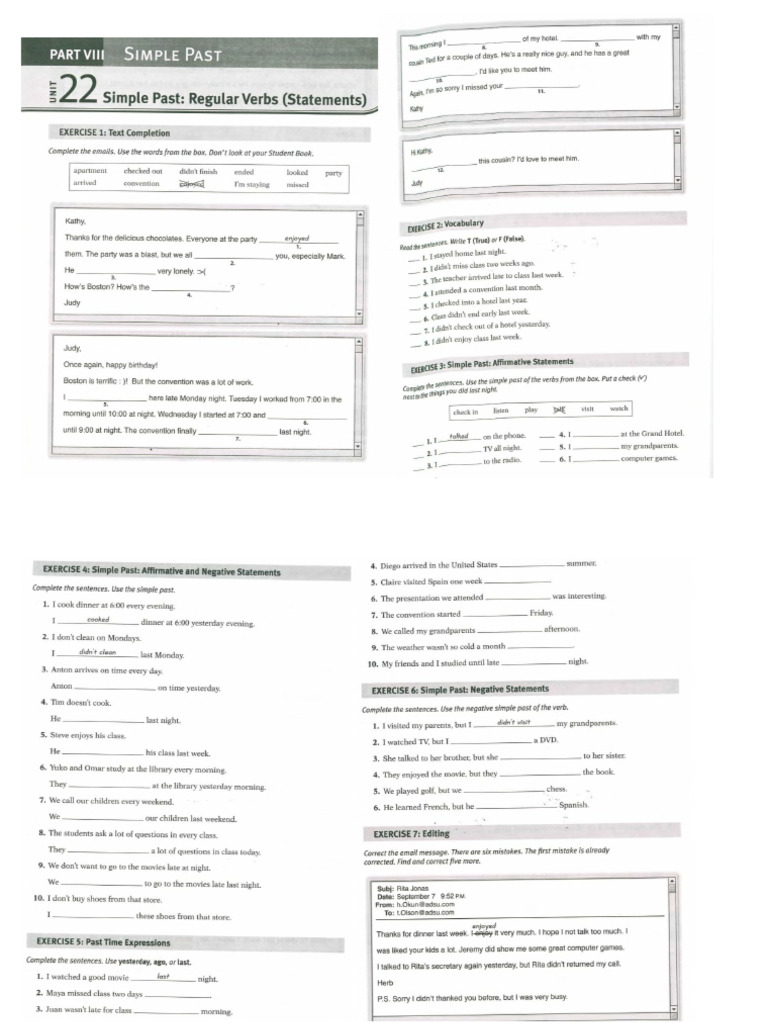 Past Simple FA | PDF