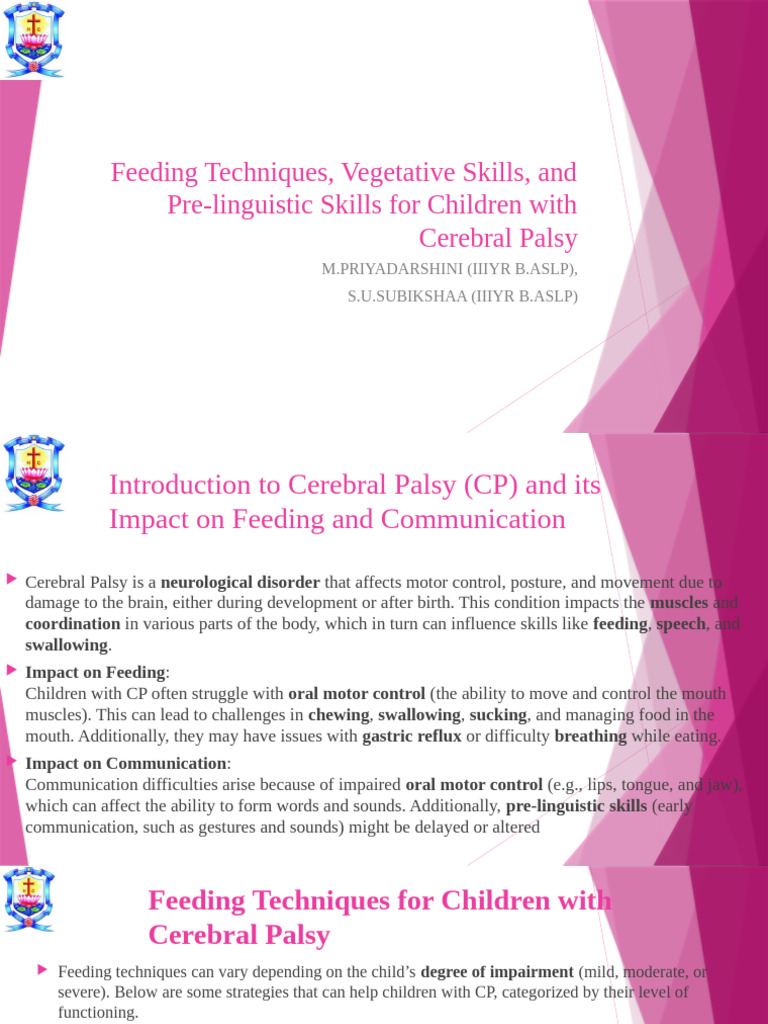 Feeding and Communication Skills for CP | PDF | Cerebral Palsy ...