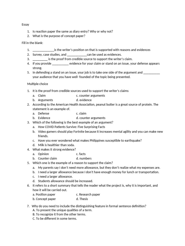 2nd Monthly Exam (English) | PDF | Concept | Epistemology