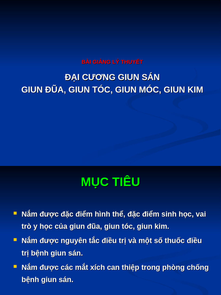 Dai Cuong Giun San Giun Dua Giun Toc Giun Kim | PDF