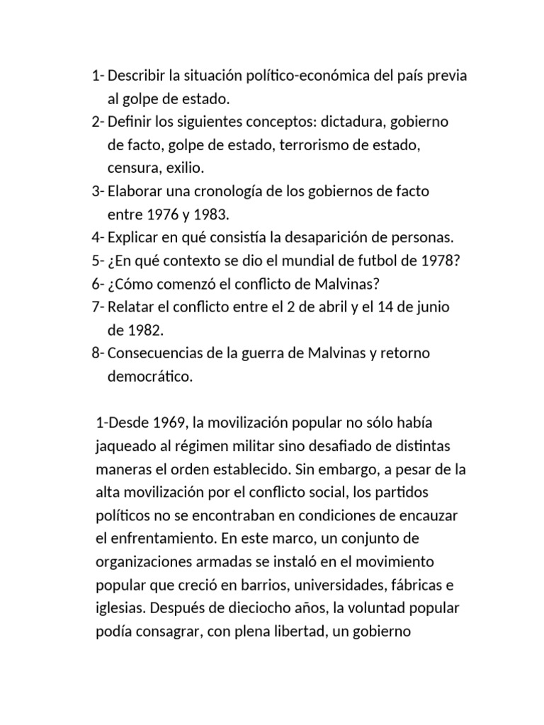 TP Historia | PDF | Argentina | Gobierno