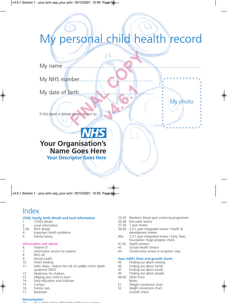 UK Red Book Health Record | PDF | Infants | Infant Formula