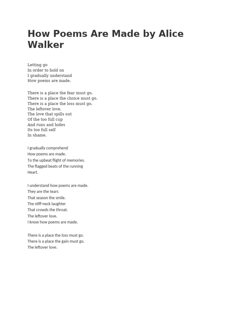 Understanding Alice Walker's Poetry | PDF
