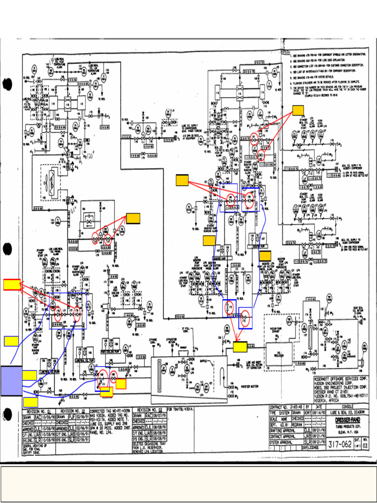 LPA MLO Flushing Mark-Up Drawings | PDF | Pump | Energy Technology