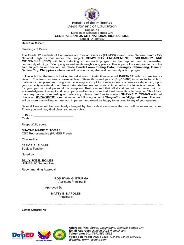 SOLICITATION-LETTER-CESC-2025-1 | PDF