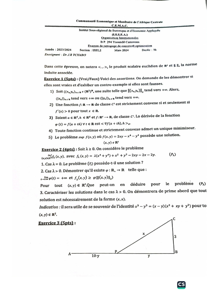 Rattrapage Convexité | PDF