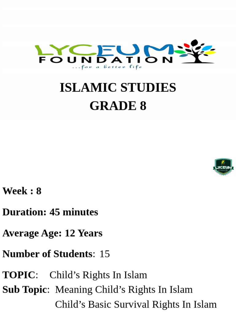 Islamic Studies, Grade 8 Week 8 | PDF | Abrahamic Religions