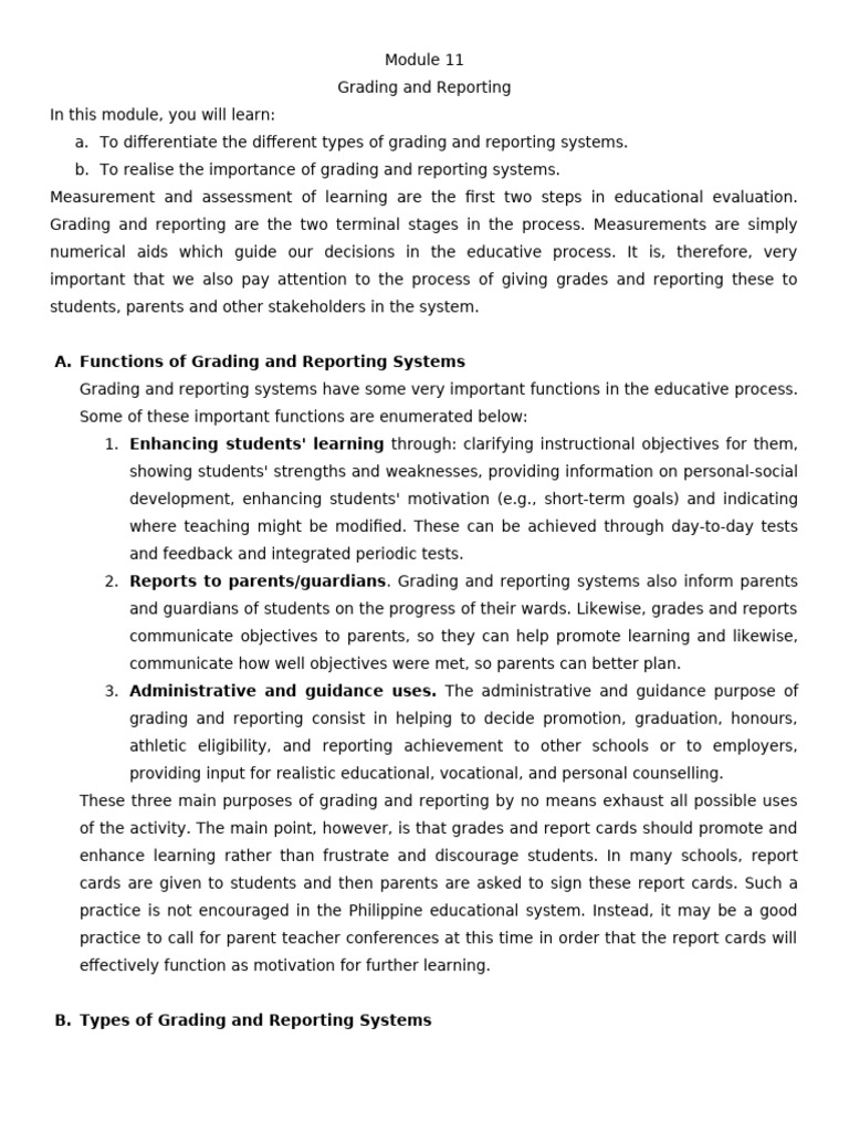 (Module 11) Assessment in Learning 2 | PDF | Educational Assessment ...