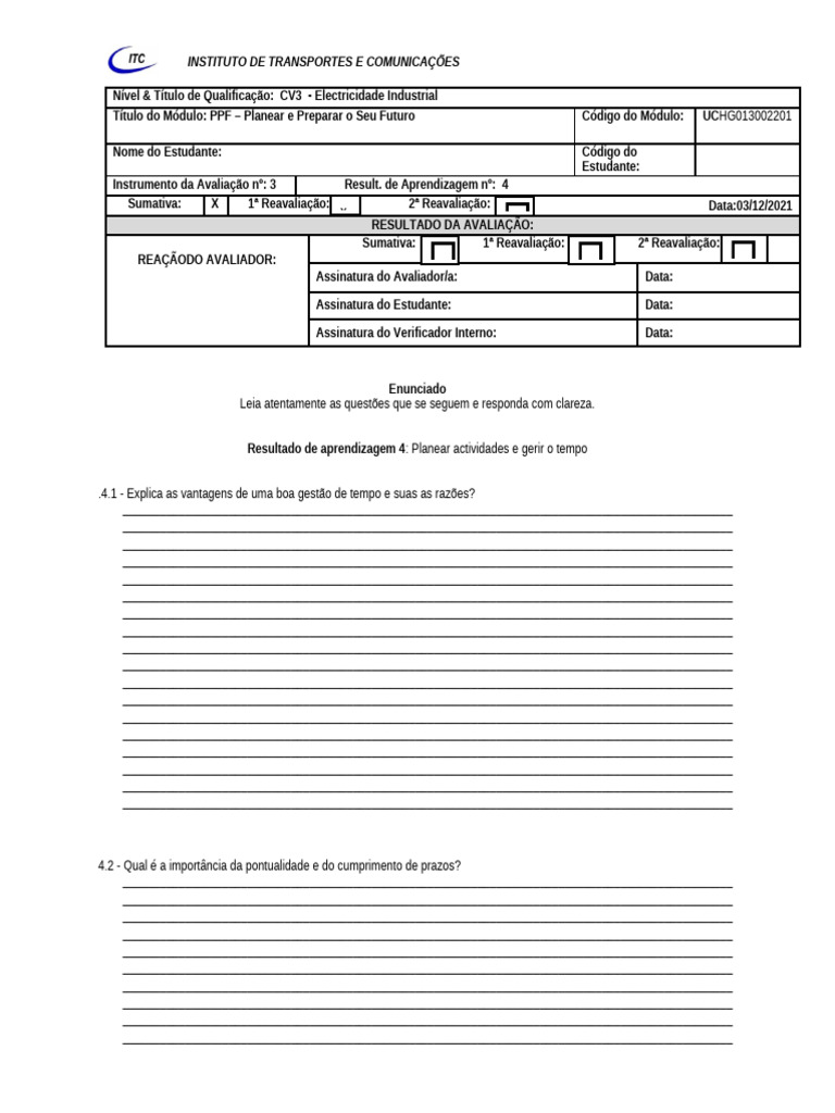 Avaliacao Somativa RA4 Enunciado PPF 2021 | PDF