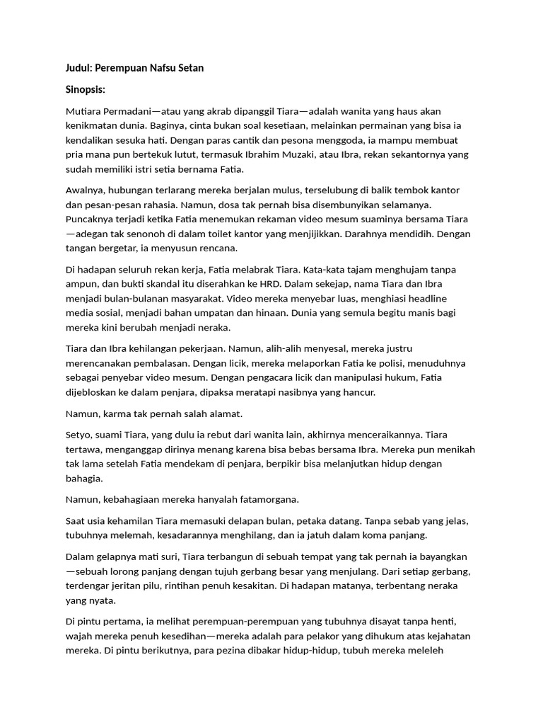 Skandal Nafsu dan Karma Tiara | PDF