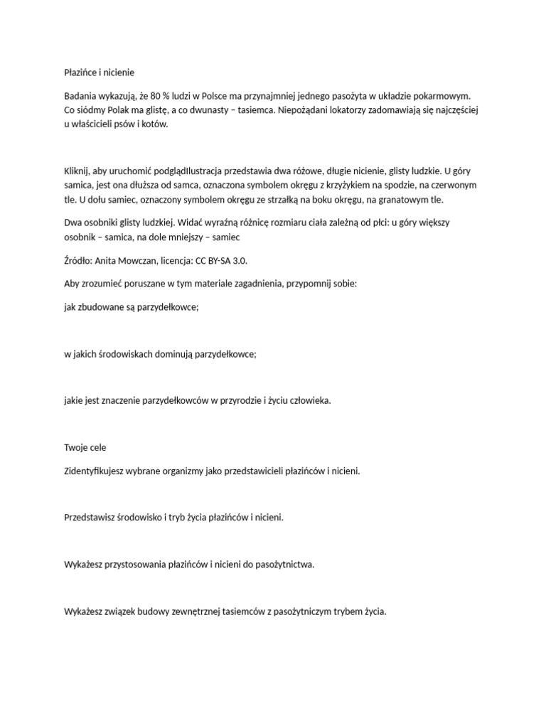 Nicienie Notatka | PDF