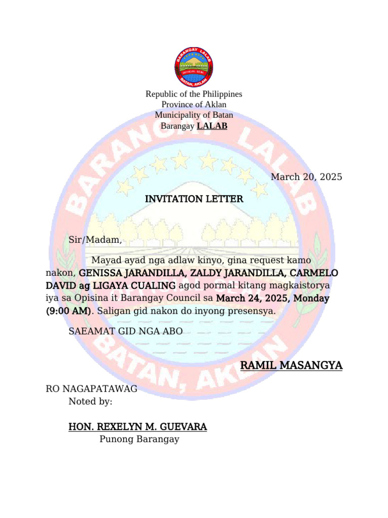 Invitation Letter | PDF