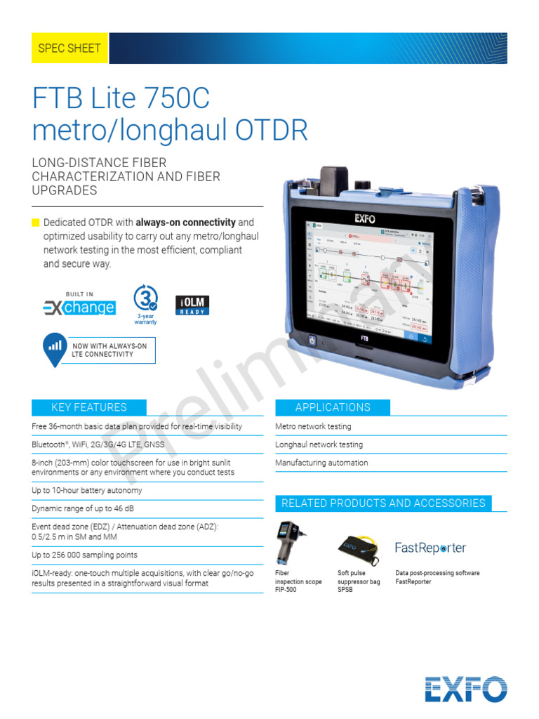 Spec-Sheet Ftb-Lite-750c v1 en | PDF | Electronics