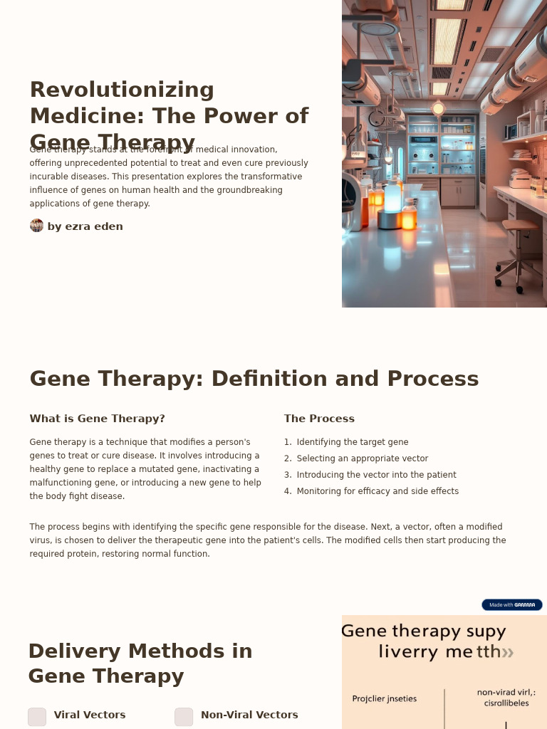 Revolutionizing Medicine The Power of Gene Therapy | PDF | Gene Therapy ...