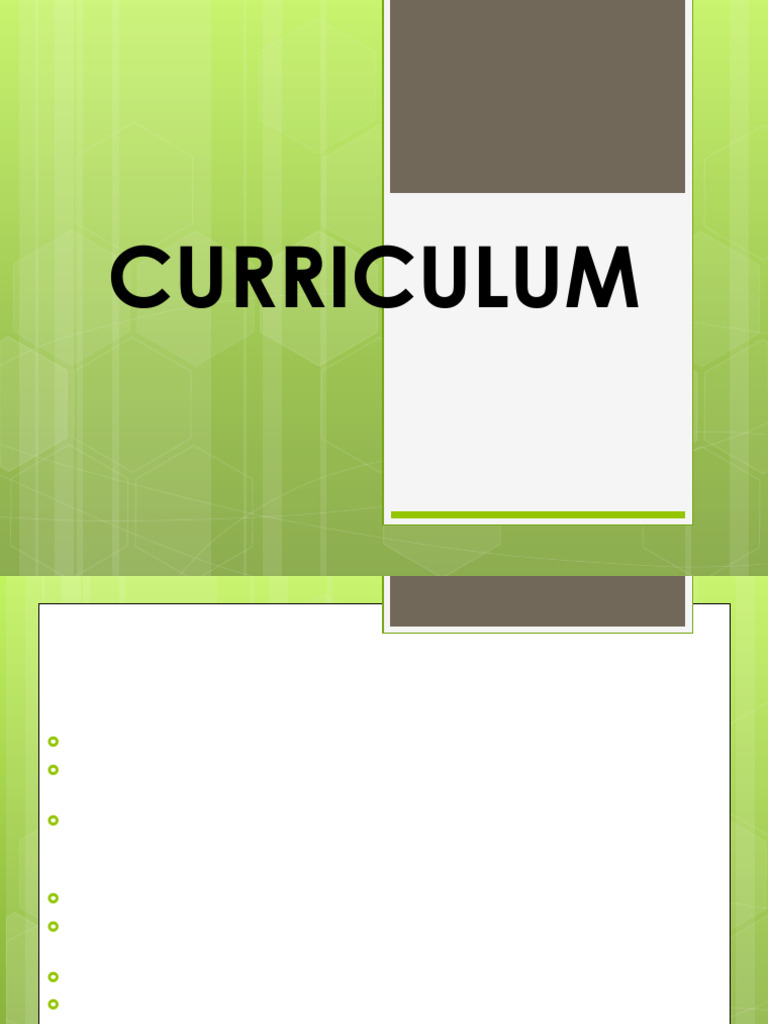 Fundamentos y Tipos de Currículum Educativo | PDF | Plan de estudios ...