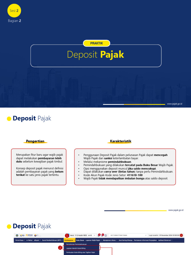 Materi Edukasi Instansi Pemerintah - Deposit Pajak | PDF