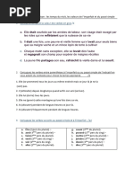 Exercices 6ème Les Valeurs de Limparfait Et Du Passé Simple | PDF