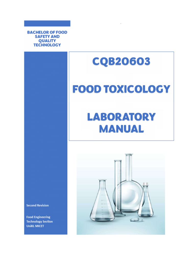 CQB20603 Food Safety Toxicology Laboratory Manual V2 | PDF | Infrared ...
