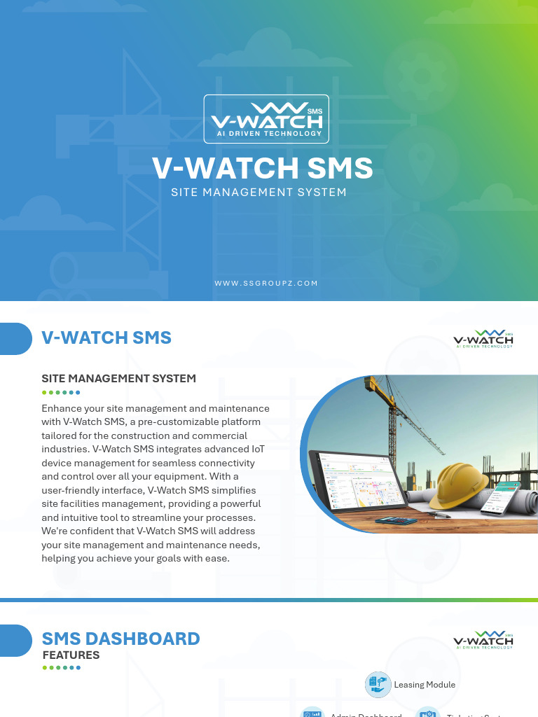 V-Watch SMS: Site Management Solution | PDF | Computing | Software