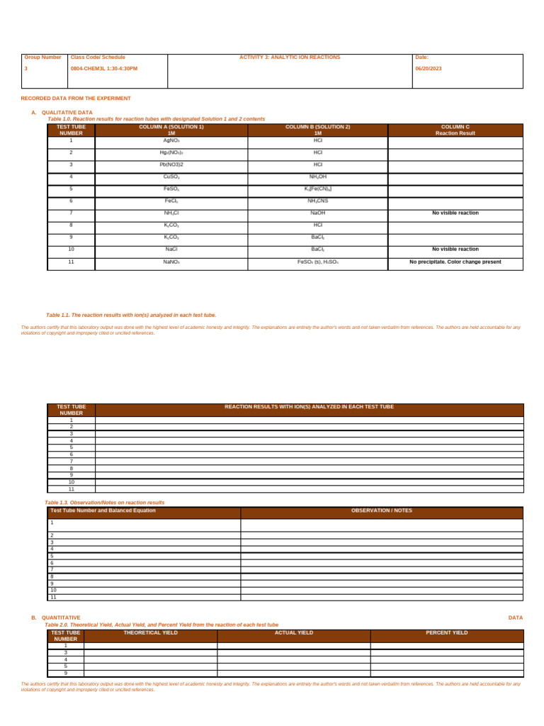Anachem Lab Act 3 Group 3 | PDF | Analytical Chemistry | Chemistry