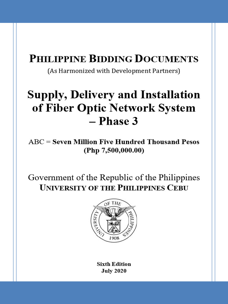 Fiber Optic Network Bid Documents | PDF | Network Switch