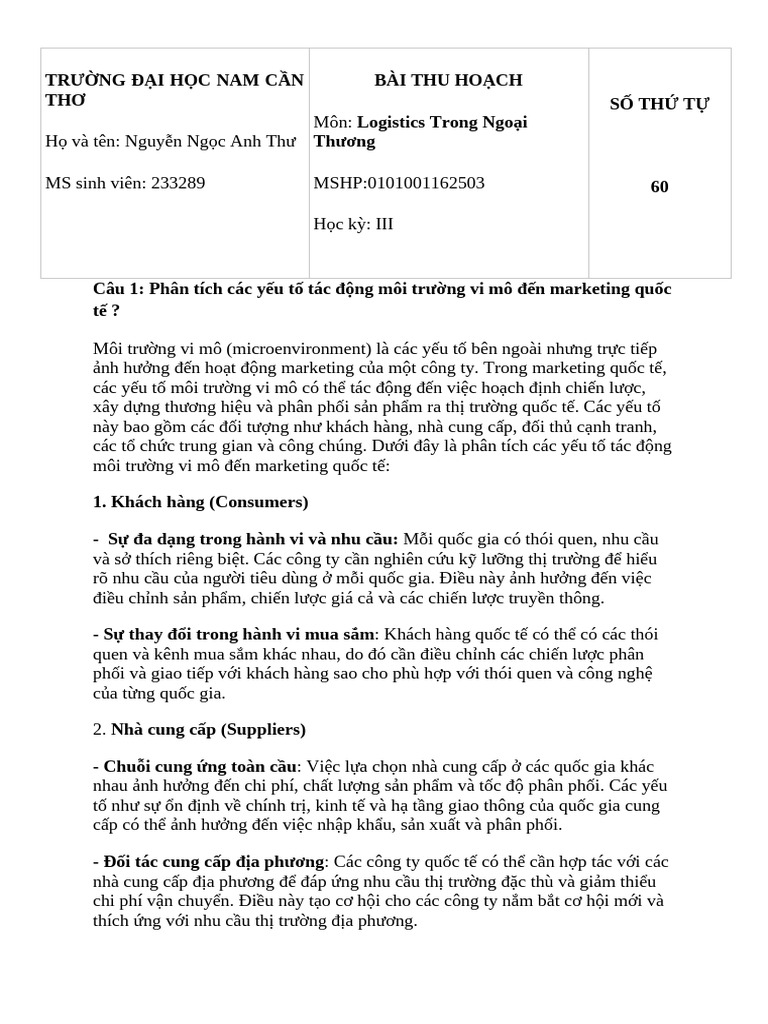 60- Nguyễn Ngọc Anh Thư-BT2 | PDF