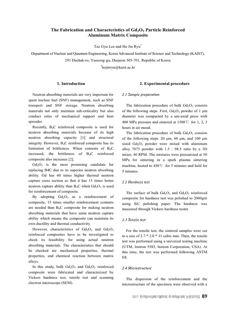 22-The Fabrication and Characteristics of GD - Sub - 2 - Sub - O - Sub ...