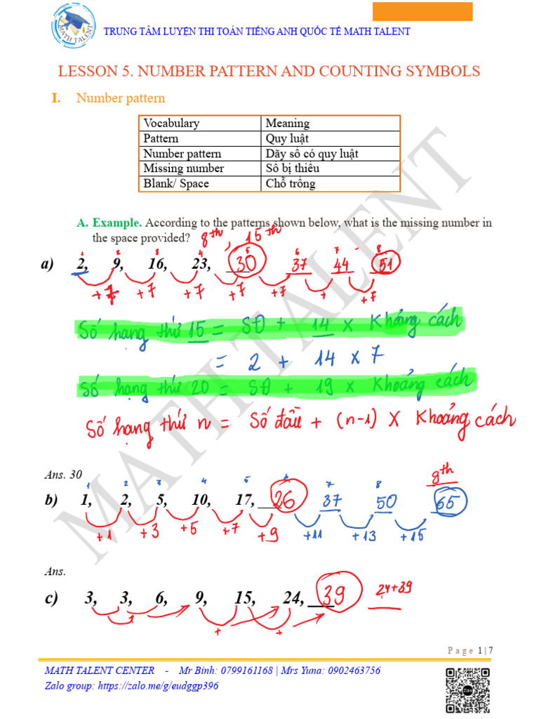 CB2 - Lesson 5-Logical Thinking - Number Pattern & Counting Symbols ...