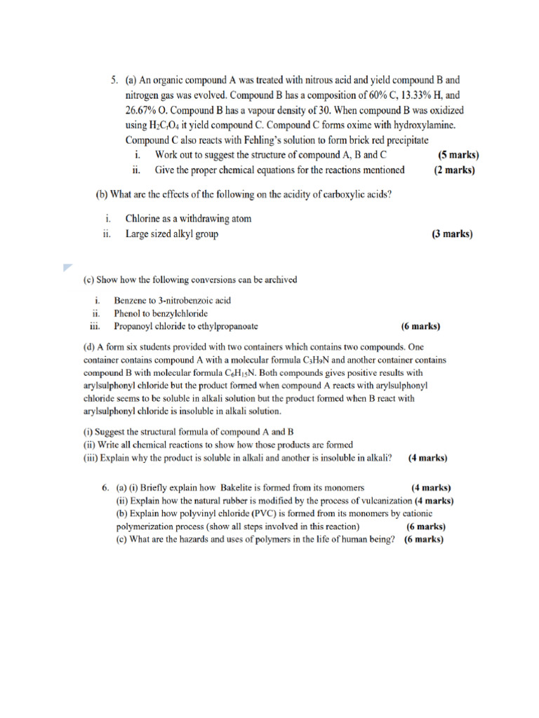 ORGANIC QUESTIONS | PDF