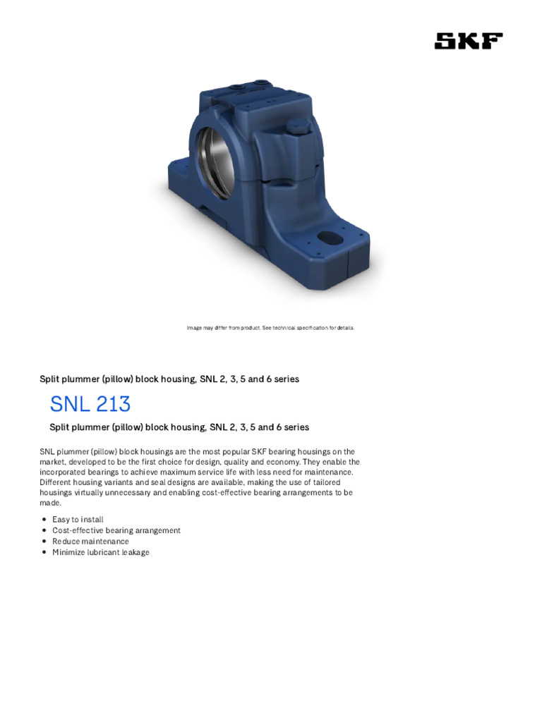 SNL 213 - Bearing Housings - SKF | PDF | License