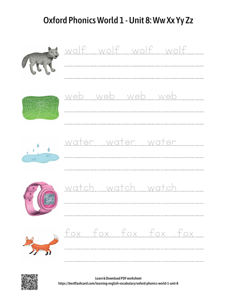 Oxford Phonics World 1: Unit 8 Overview | PDF